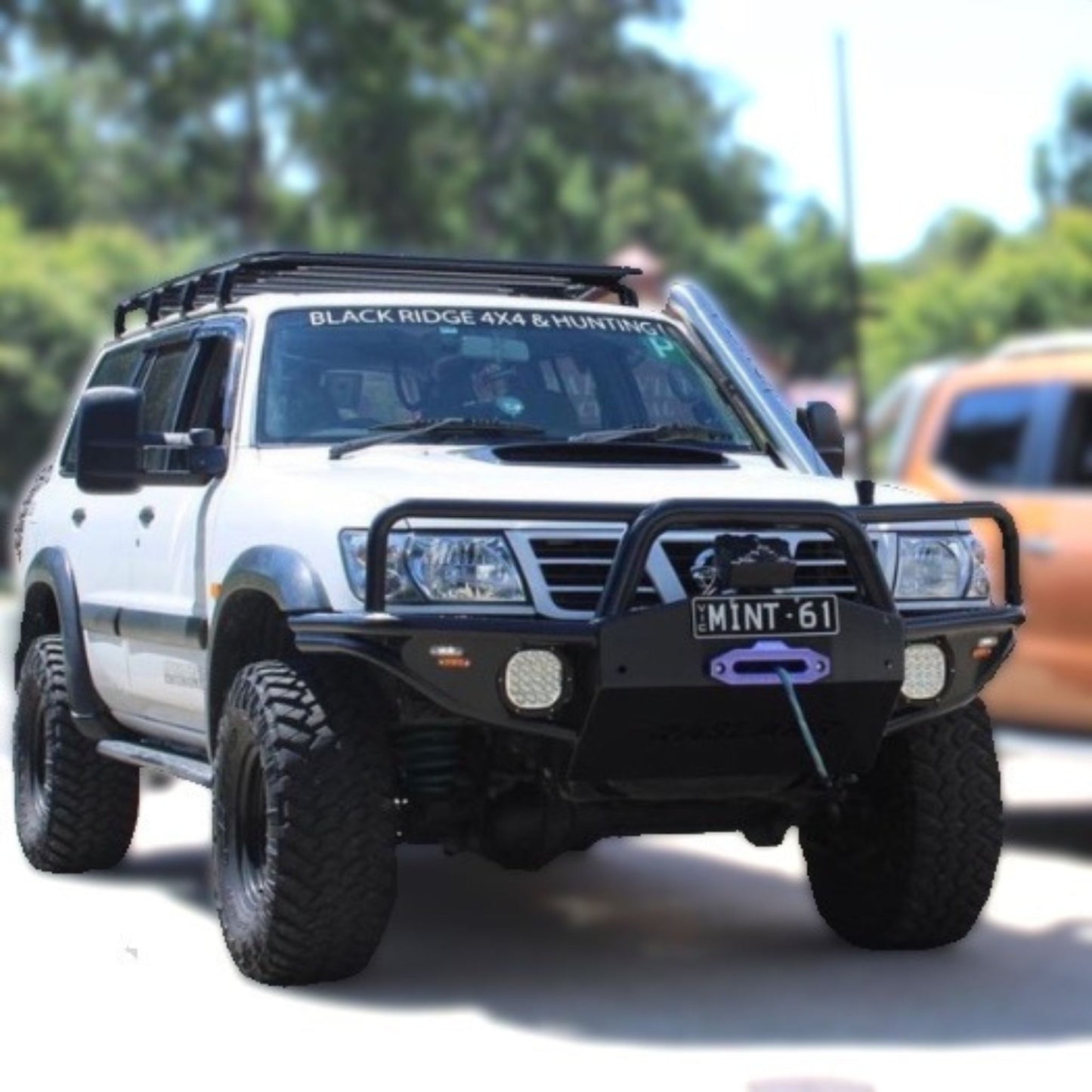 GU Nissan Patrol Hooped Azza Bull Bar (Fits 7" spotlights) | Raslarr