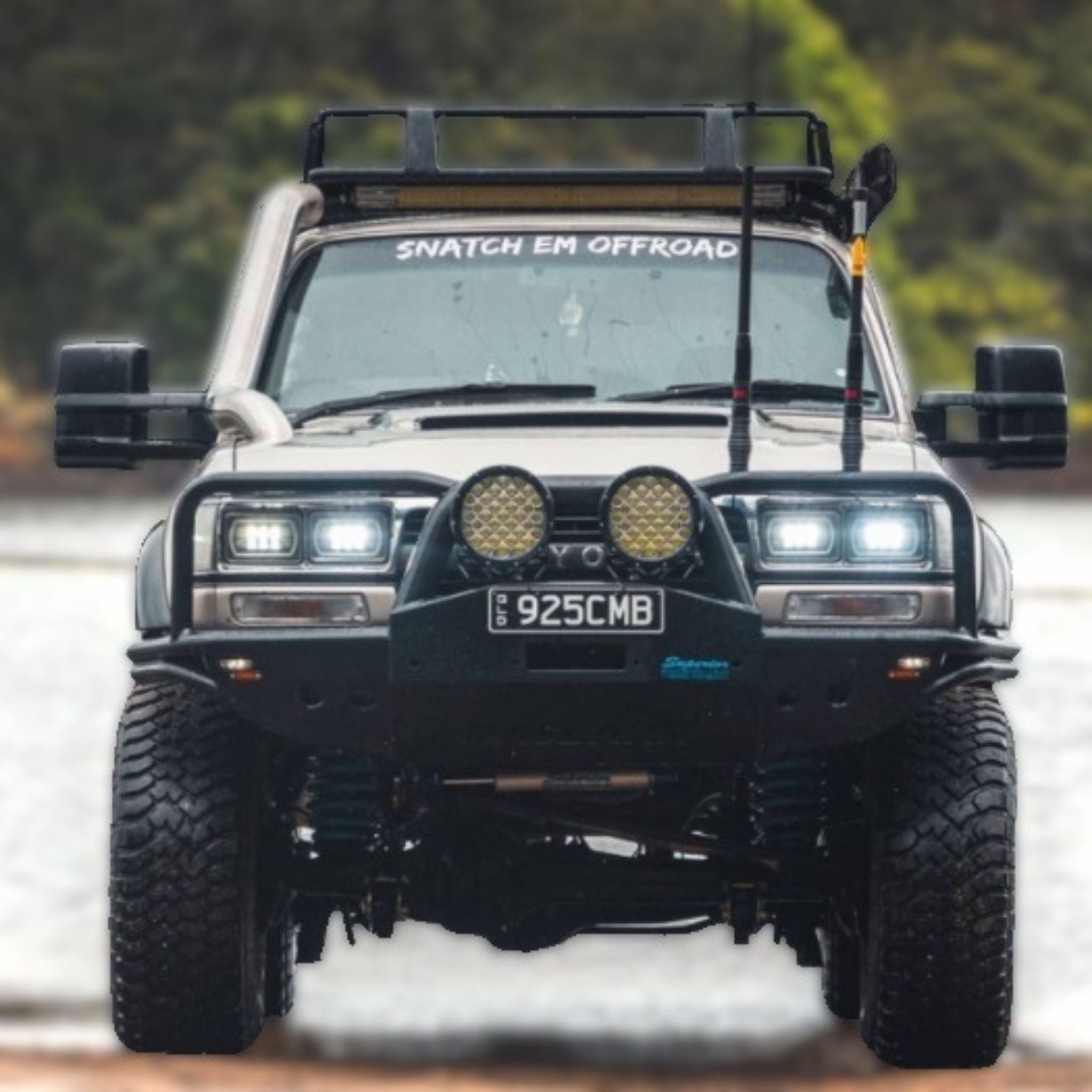 80 Series Toyota Landcruiser Azza Bull Bar (New Hoops) | Raslarr