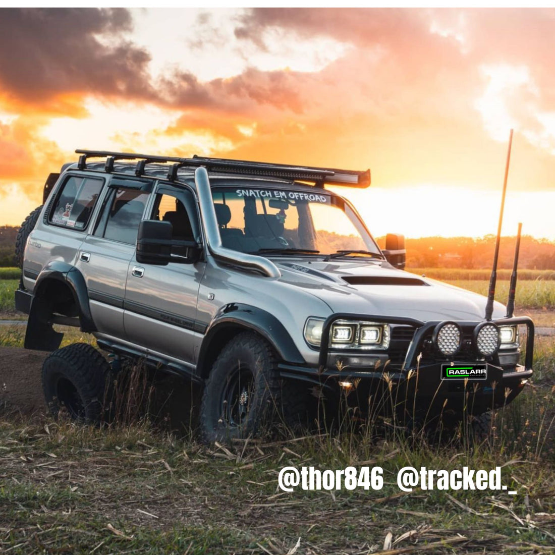 80 Series Toyota Landcruiser Azza Bull Bar (New Hoops) | Raslarr