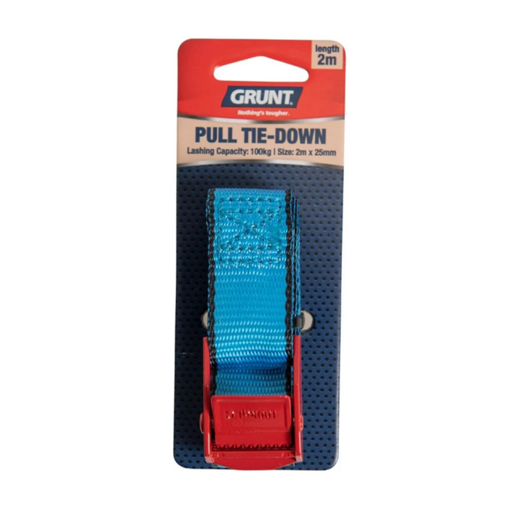 GRUNT 25mm x 2m Pull Tie Down Strap | Raslarr