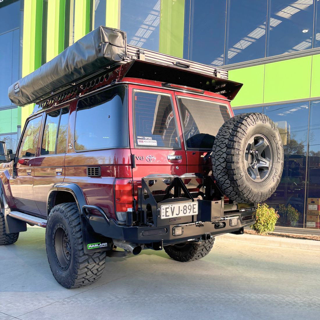 76 Series Toyota Landcruiser Rear Bar & Wheel Carrier | Raslarr