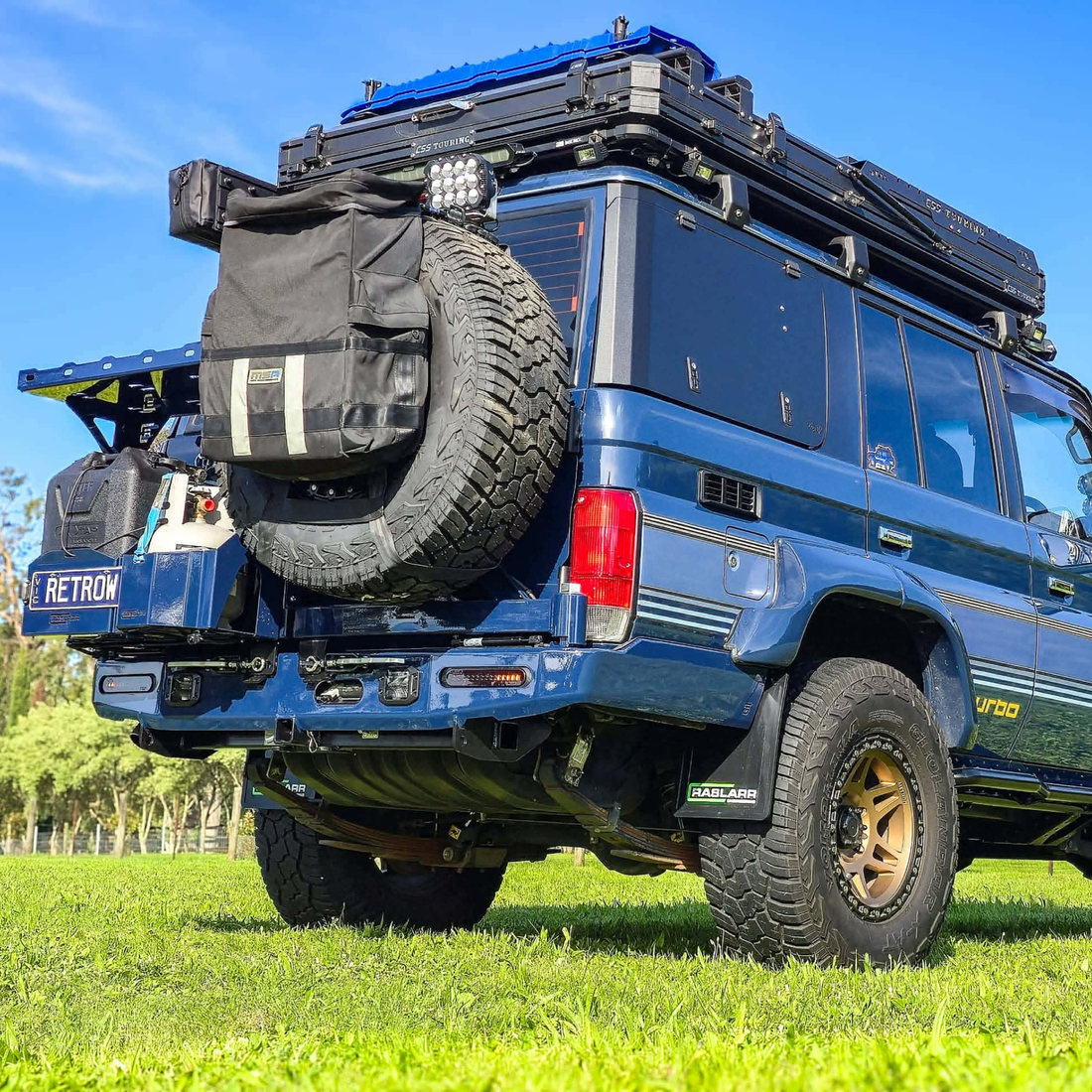 76 Series Toyota Landcruiser Rear Bar & Wheel Carrier | Raslarr
