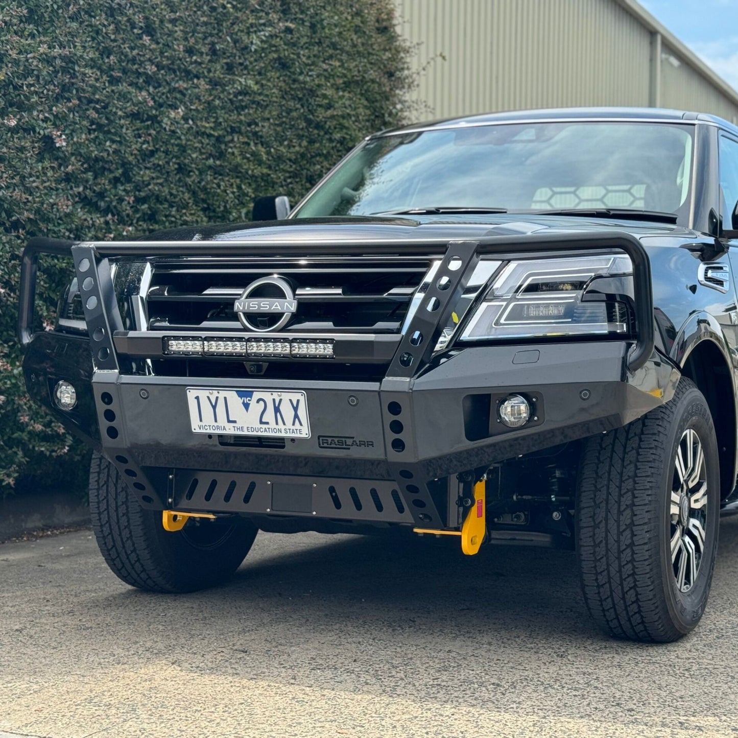 S5 Y62 Nissan Patrol Hooped (Dallas) Bull Bar | Raslarr Engineering