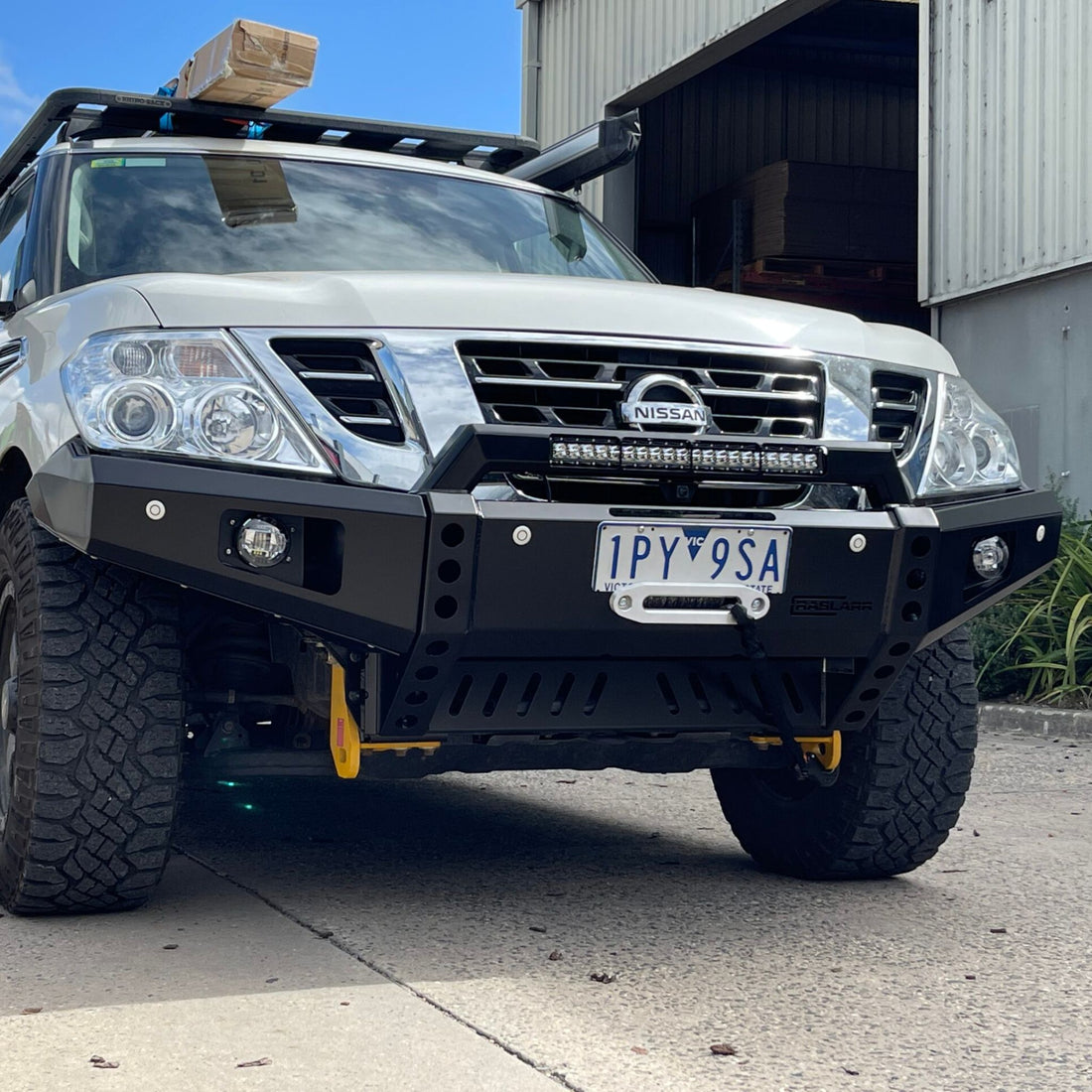 S1-3 Y62 Nissan Patrol Low Line (Winter) Bull Bar | Raslarr