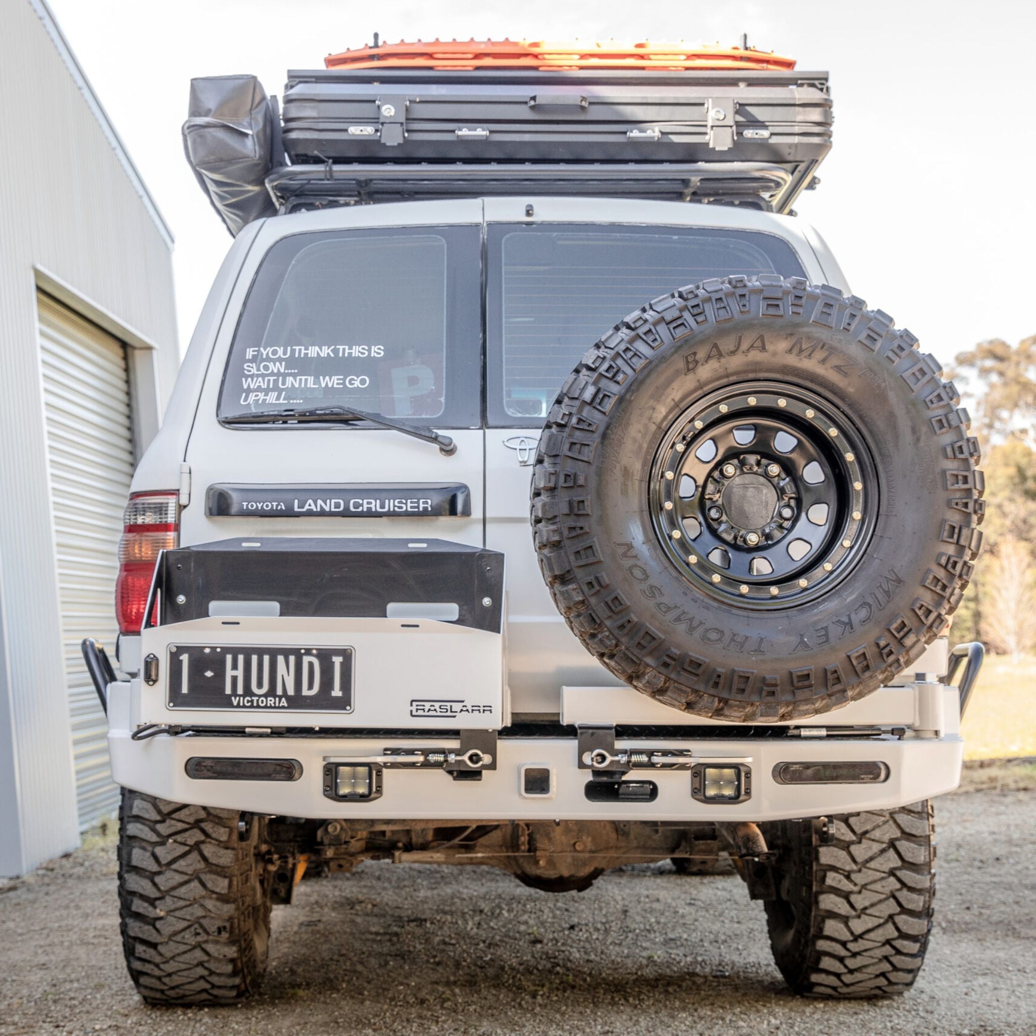 105 Series Toyota Landcruiser Rear Bar V2 (High Clearance) | Raslarr
