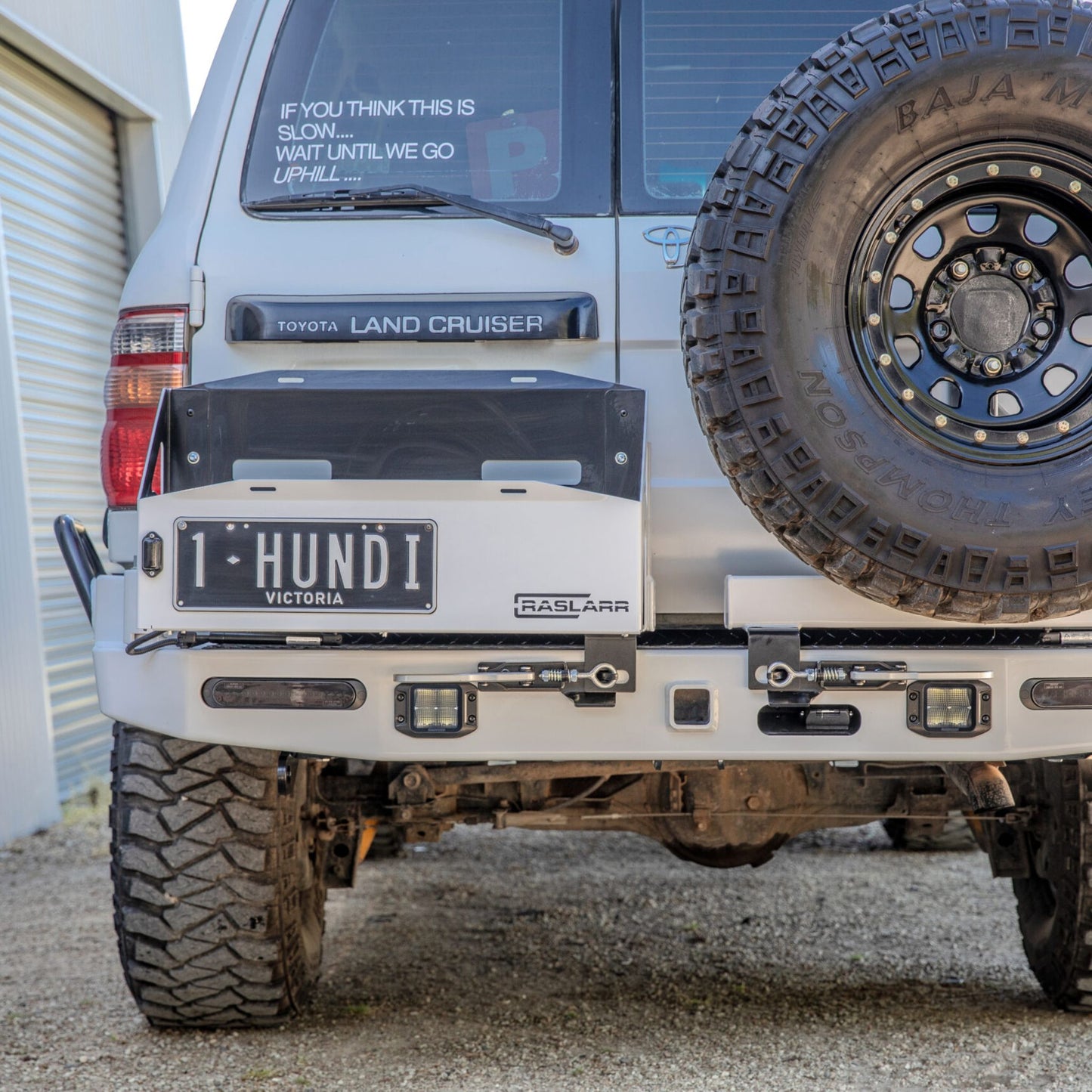 105 Series Toyota Landcruiser Rear Bar V2 (High Clearance) | Raslarr