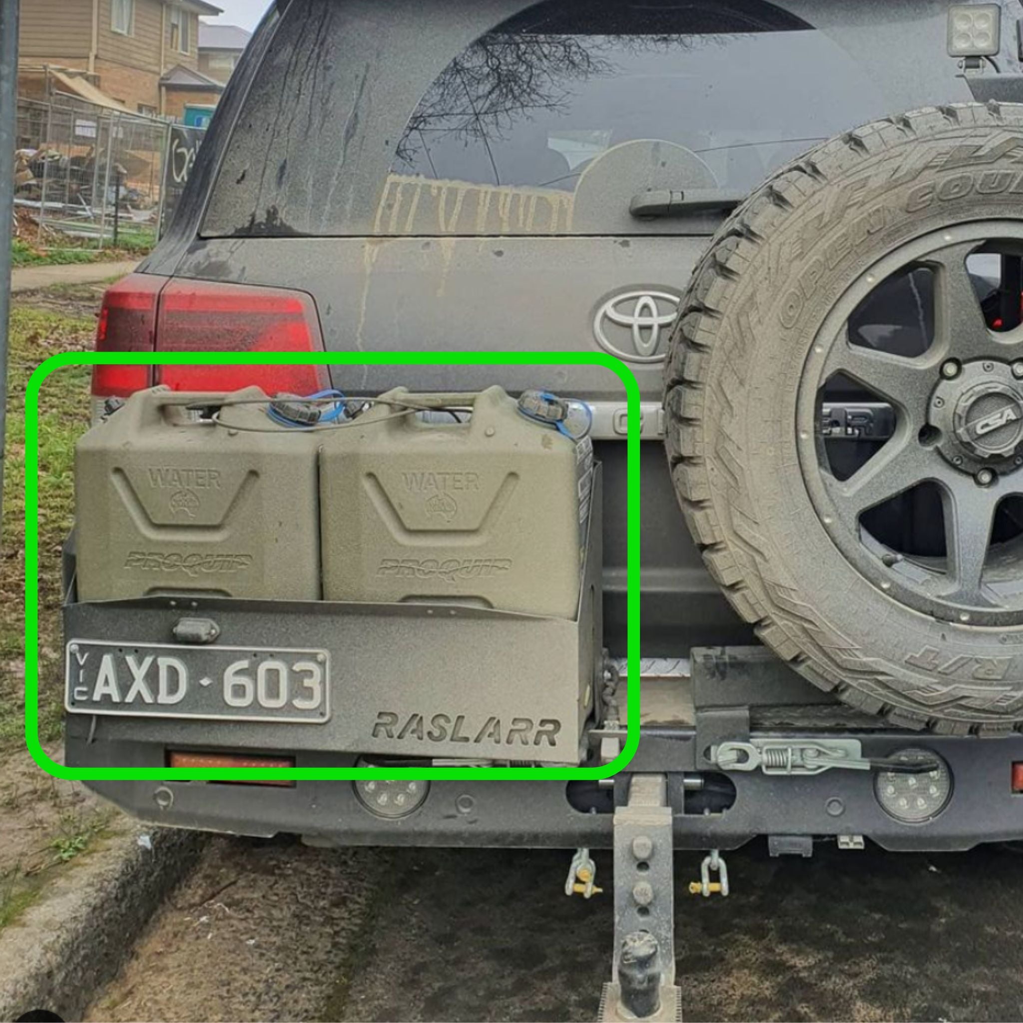 200 Series Toyota Landcruiser LHS Dual Jerry Can Holder | Raslarr