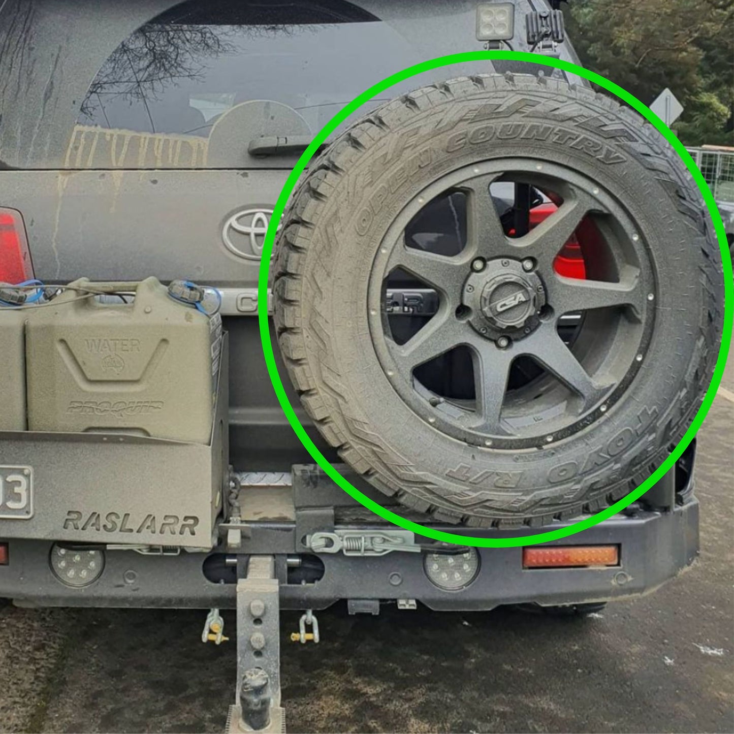 200 Series Toyota Landcruiser RHS Wheel Carrier | Raslarr
