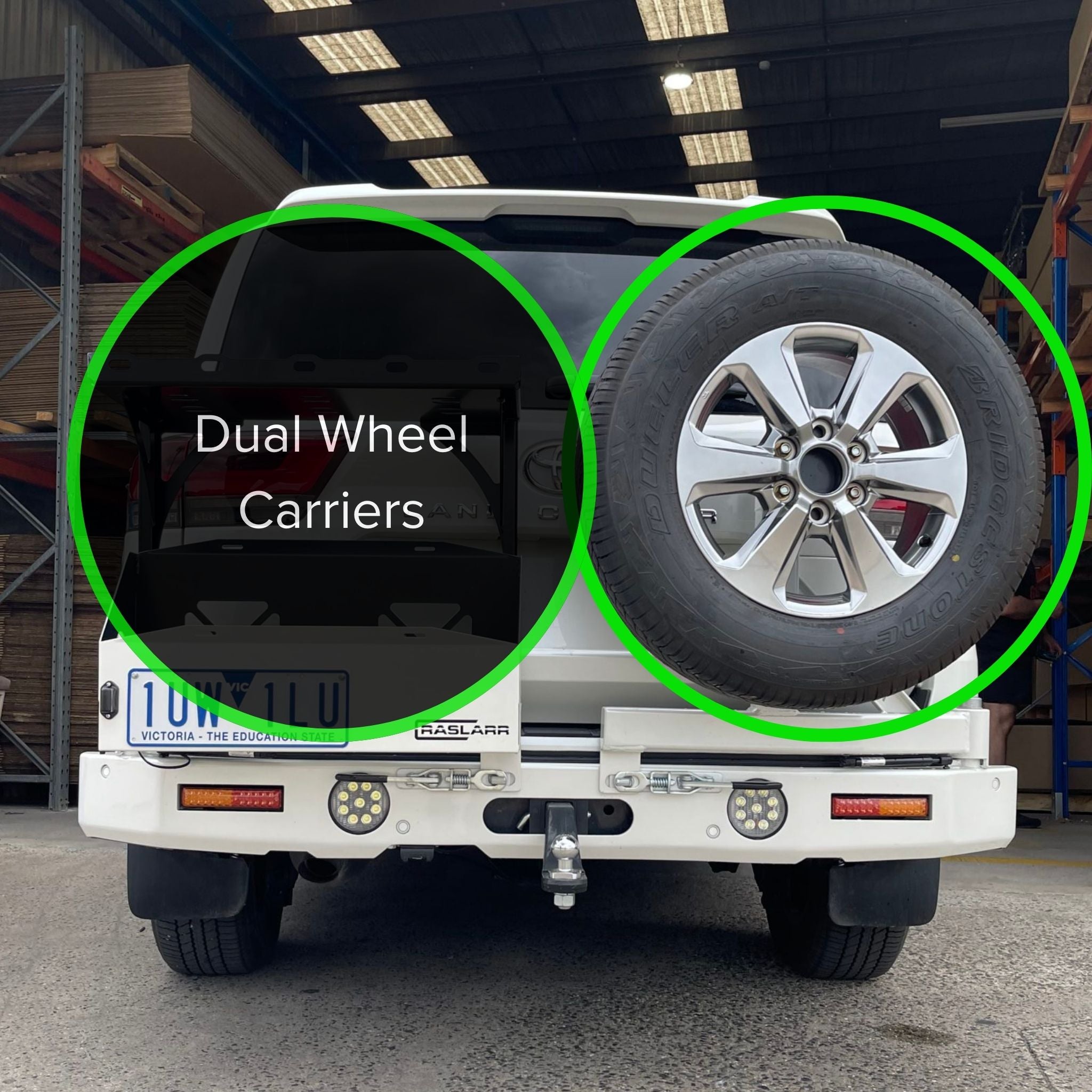 300 Series Rear Bar Dual Wheel Carriers | Raslarr