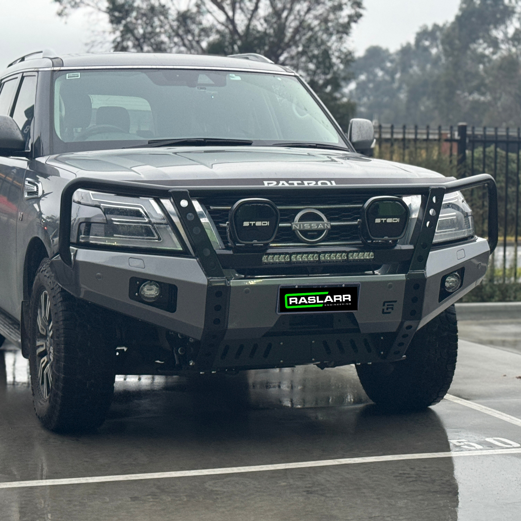 S5 Y62 Nissan Patrol Hooped (Dallas) Bull Bar | Raslarr Engineering